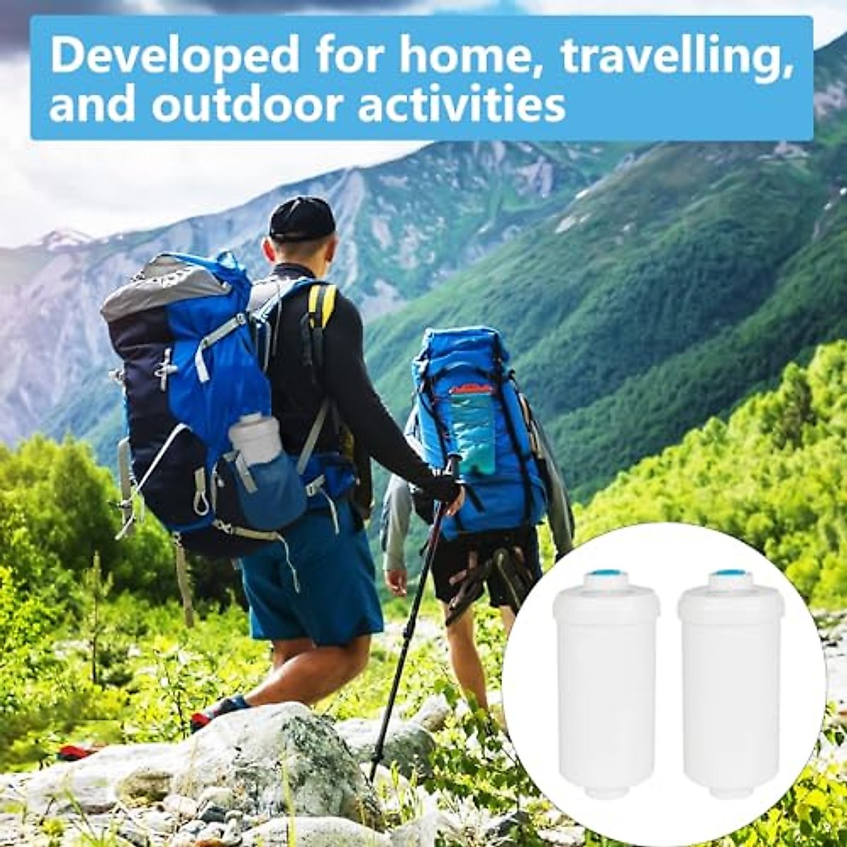 SUPER.BDACC Flouride Gravity System Water Filter, for Berkey K5366 Flouride and Arsenic Reduction Elements Filters, Compatible with Berkey Filtration, Pack of 2