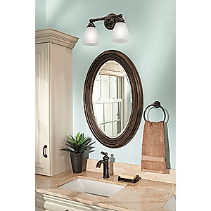 Moen YB2286ORB Brantford Collection Traditional Single Post Bathroom Hand-Towel Ring, Oil-Rubbed Bronze