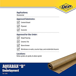 Fortifiber 70-195 Tile Underlayment Roll, 500 sq. ft., Brown