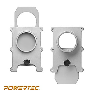 POWERTEC 70134V 2-1/2-Inch Aluminum Blast Gate for Dust Collector, Dust Collection Fittings, 1 PK