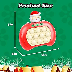 Handheld Pop Game Sensory Fidget Toys with Light, Fast Push Game Fidget Toys, Handheld Bubble Game Console, Speed Push Toy Through Level, Birthday Gift for Boys and Girls (Green)
