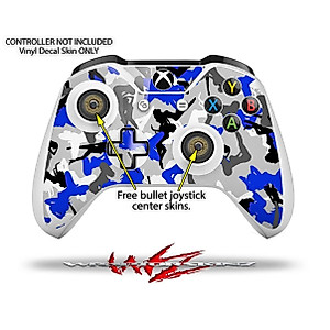 WraptorSkinz Decal Vinyl Skin Wrap Compatible with Xbox One S Console and Controllers - Sexy Girl Silhouette Camo Blue