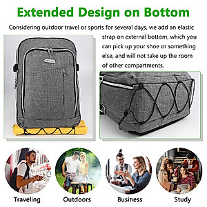 HXLGMD Large Travel Backpack for Women Men, Carry On Backpack Flight Approved, Water Resistant Luggage Daypack with Shoe Compartment Business Weekender Overnight Computer Bag Fits for 17 Inch Laptop