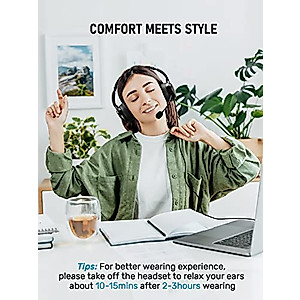 XAPROO USB Headset with Microphone for PC, 3.5mm Headset with Microphone for Laptop, Quality Computer Headset with Mute/Sidetone, USB Headphones with Microphone Noise Canceling for Zoom MS Teams