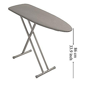 Mabel Home Ironing Board, Made in Europe by Mabel Home, Adjustable Height, Extra Thick Heavy Duty Padded Cover, Extra Cover Included (3 Different Models & Sizes) (Ergo (45" x 15"))