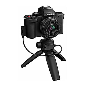 Panasonic LUMIX G100 4K Mirrorless Camera with 12-32mm Lens and Tripod Grip Vlogging Kit Bundle with Camera Bag, Memory Card, Battery (2-Pack) and Dual Charger, SD Card, and Carrying Case (5 Items)