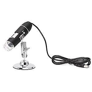 Lab Microscope Slides 1600X USB Digital Microscope Camera 8LED Magnifier with Metal Stand Microscope Parts
