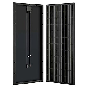 Solar Panel, 100w 12v Monocrystalline High-Efficiency Solar Panel, Module with Connector (Panel Only, Compact Design)…