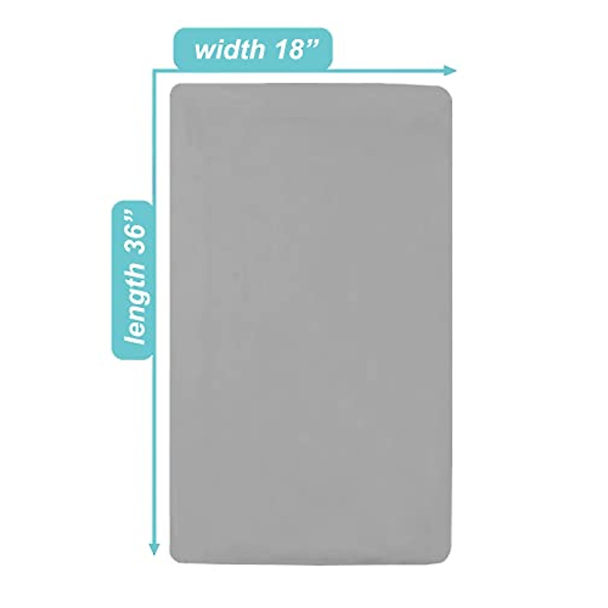 American Baby Company 100% Cotton Knit Fitted 18" x 36" Cradle/Bassinet Sheet - Compatible with Mika Micky Bassinet, Gray, Soft Breathable, for Boys and Girls