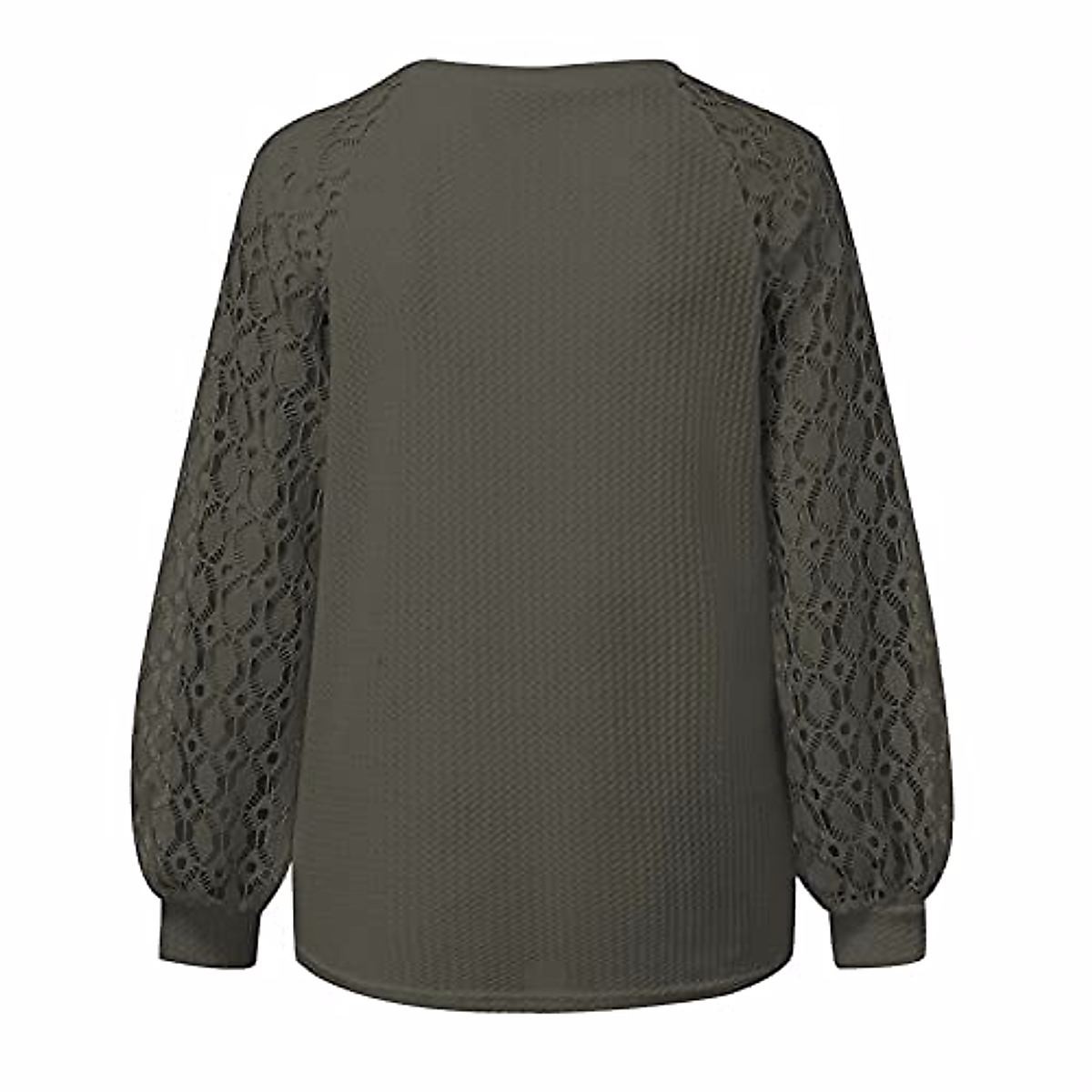 Plus Size Tops for Women Casual Fall Lantern Long Sleeve Shirts Lace Crewneck Loose Fit Sweatshirt Tunic Tops