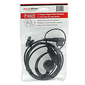 Artisan Power P-6423: C-Shape Single Wire Headset for Motorola CLS1410 and CLS1100 Radios: RLN6423, HKLN6423, HKLN4604