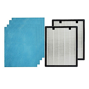 PUREBURG Replacement Filter Set Compatible with Odec PU-P08 Air Purifier,2-Pack H13 HEPA Activated carbon 2-IN-1 4-Stage Filtration Air Clean Dust