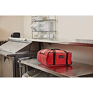 Rubbermaid Commercial Products - FG9F3700RED -FG9F3700 Insulated Pizza & Food Delivery Bag, Large Pizza, 21.5in x 19.75in x 7.75in, Red