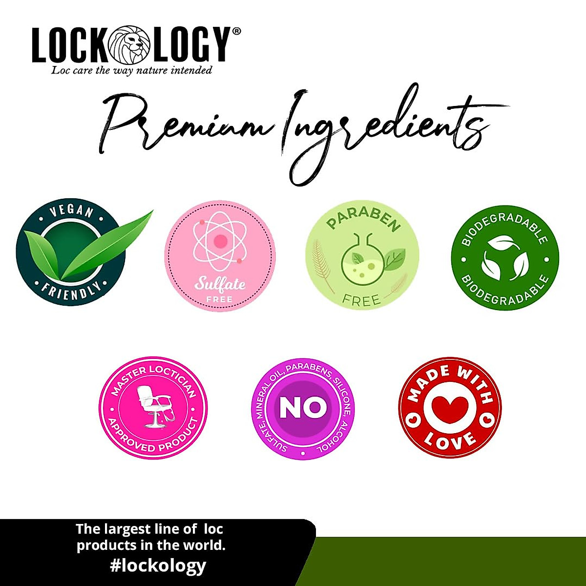 Lockology Loc Shampoo Dreadlock Shampoo with Peppermint Tea Tree, Organic Shampoo For Dreads | Dreadlock Hair Products