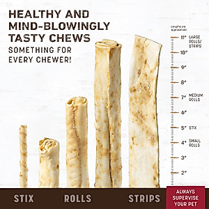 Earth Animal No Hide Small Long Lasting Dog Chew Rolls, Beef, 2 Count Pack of 1