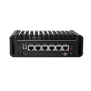 HUNSN Micro Firewall Appliance, Mini PC, OPNsense, VPN, Router PC, Intel Core I7 1165G7, RJ07, AES-NI, 6 x Intel 2.5GbE I226-V LAN, COM, HDMI, 16G RAM, 256G SSD