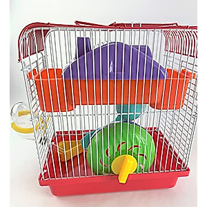 Small Hamster Rodent Cage Habitat Playhouse Gerbil Mouse Mice + Accessories New