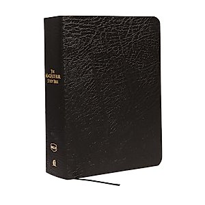 NKJV, The MacArthur Study Bible, Large Print, Bonded Leather, Black, Thumb Indexed: Holy Bible, New King James Version