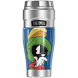THERMOS Looney Tunes Marvin The Martian, STAINLESS KING Stainless Steel Travel Tumbler, Vacuum insulated & Double Wall, 16oz