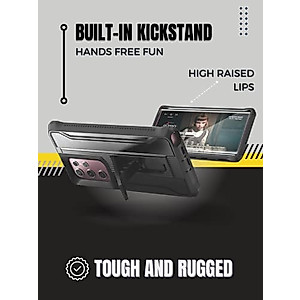 CaseBorne V Designed for Samsung Galaxy S23 Ultra 5G Case (Formerly ArmadilloTek), [Ultimate Protection Tech] Full-Body Multi-Layer Rugged Kickstand Protective Case Screenless- Black