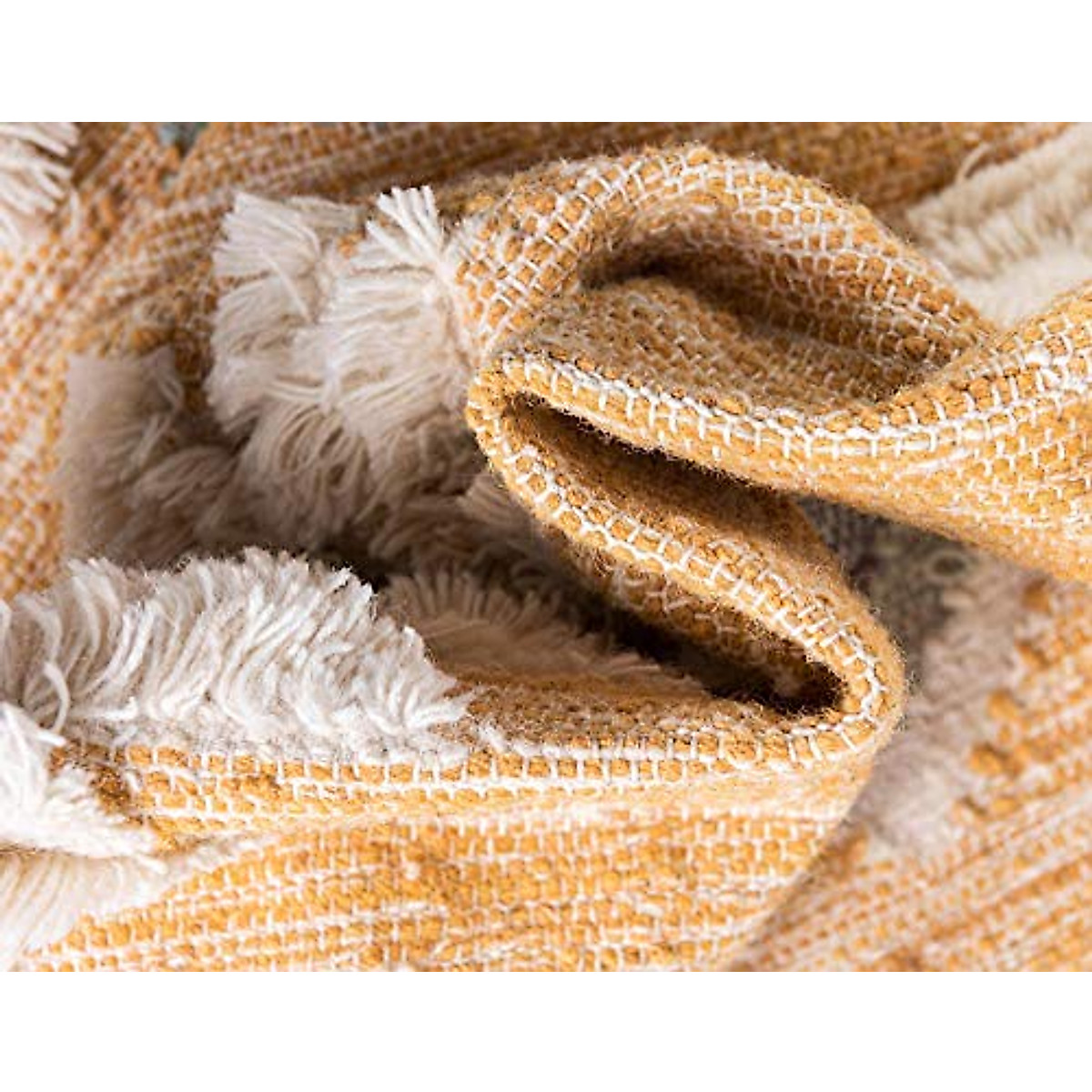 Unique Loom Mesa Collection Geometric, Natural Fibers, Southwestern, Bohemian Area Rug (2' 0 x 3' 0 Rectangular, Yellow/ Ivory)