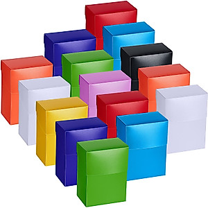 Deekin 18 Packs Deck Cards Box Trading Card Storage Box Playing Card Case Card Carrying Case for Family Party Games Supplies (Bright Color,4 x 2.8 x 2 Inch)