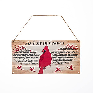 MWBBAR 3D Vintage Tin Sign Cardinal That Fell from The Sky When I was Sitting in Heaven Home Wall Decoration House Garage Bar Decoration Sign 8 X 12 Inches.