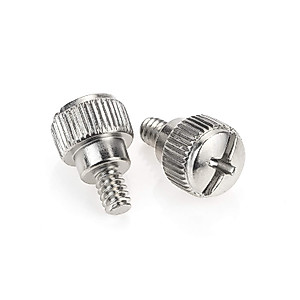 Favordrory 6#-32x5 Computer Case Thumb Screws, Silver, 50 Pieces