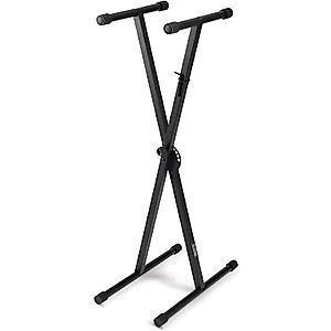 OnStage KS7190 Classic Single-X Keyboard Stand , Black