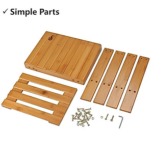 ASelected Bamboo Shower Stool Small 13 Inch Wood Shower Bench Waterproof Wooden Foot Stool with Storage Shelf for Small Spaces Bathroom Bedside Inside Shower Entryway Shoe Spa Bench