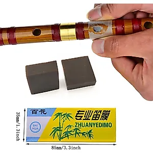 Jiayouy Bamboo Flute G Key Dizi Pluggable Handmade Traditional Chinese Instrument with Bamboo Membrane & Velvet Bag