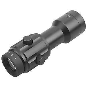 Vector Optics 5X Tactical Maginifier with Flip-to-Side Detach Quick Release QD Picatinny Mount and Flip-up Scope Lens Cover for Red Dot Reflex Sight (Matte Black)