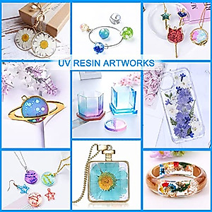 UV Resin 300g - Upgraded UV Resin Kit, Hard Type Crystal Clear Ultraviolet Curing UV Epoxy Resin for Craft Jewelry Making