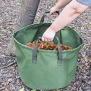 ELK Reusable Garden Leaf Waste Bag with Handles - 33 Gallon Canvas Fabric - Heavy Duty (22" Width x 18" Height)