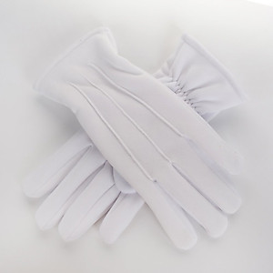 JISEN Men Formal Tuxedo Honor Guard Parade Winter Wind-Resistant Polyester Gloves Common Type