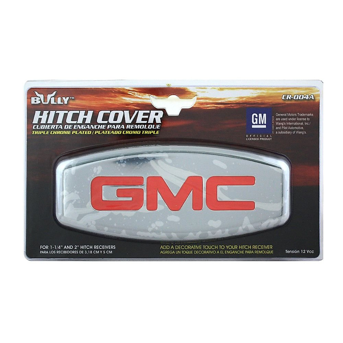 Bully CR-004A Chrome Cast Metal Universal Fit Truck GMC Logo Hitch Cover Fits 2" Hitch Receivers for Trucks from Chevy (Chevrolet), Ford, Toyota, GMC, Dodge RAM, Jeep