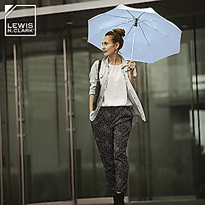 Lewis N. Clark Windproof & Water Repellent Fabric, Automatic Open Close & 1 Year Warranty, Teal, One Size