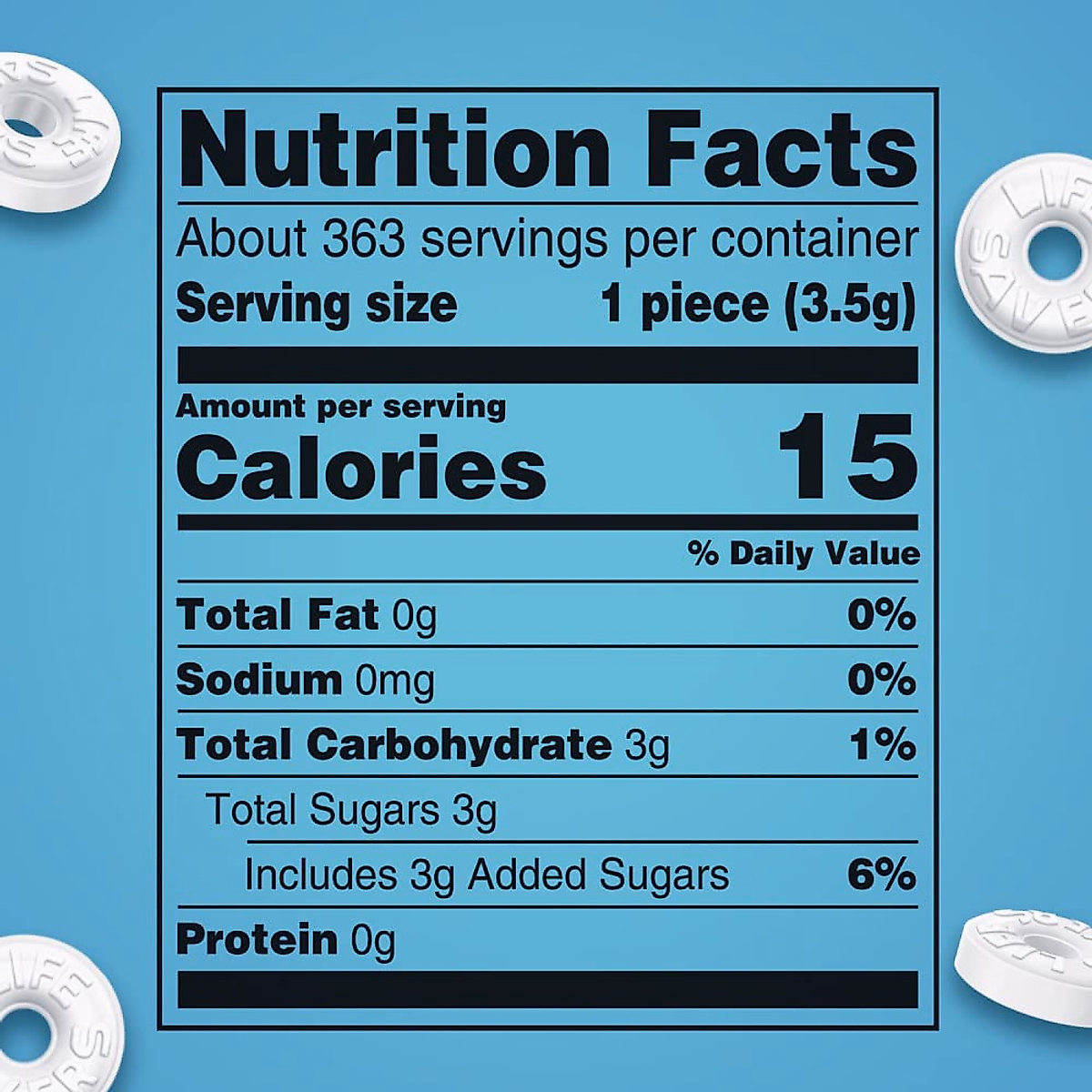 LIFE SAVERS Pep-O-Mint Breath Mint Bulk Hard Candy, Party Size, 44.93 oz Bag