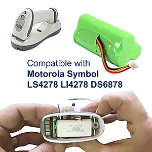 HQRP Battery Pack Works with Motorola Symbol LI4278 DS6878 Cordless Bar Code Scanner LI-4278 DS-6878