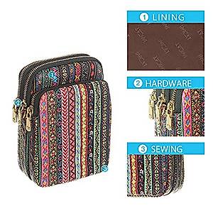 MINICAT Small Crossbody Bags RFID Blocking Card Slots Cell Phone Purse Wallet for Women (National)