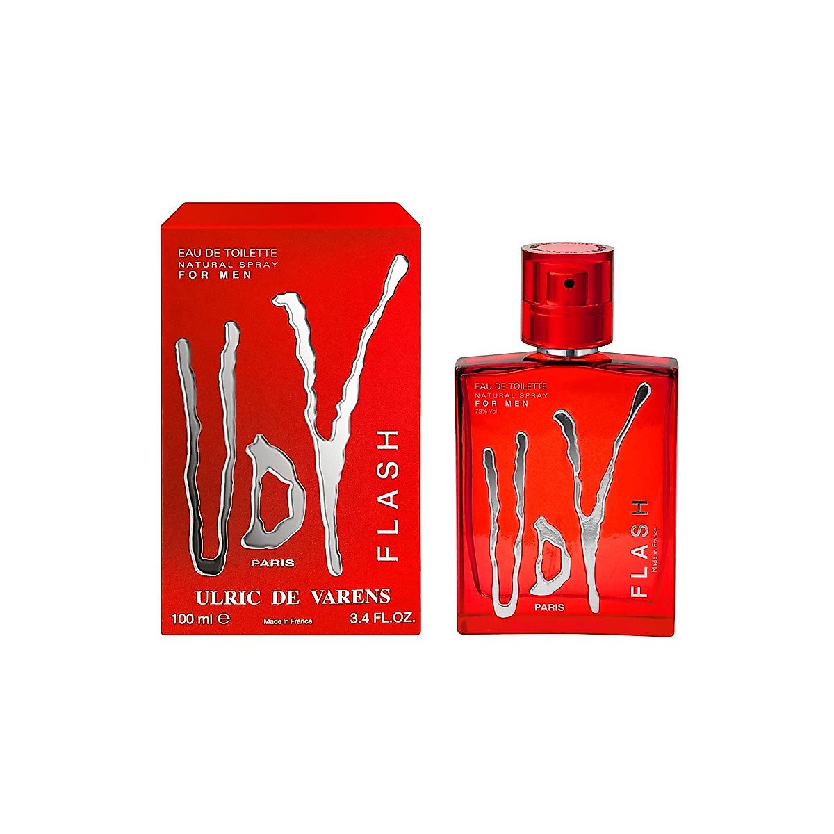 Udv Flash Eau De Toilette Spray For Men, 3.4 Ounce, Multi