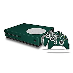 WraptorSkinz Decal Vinyl Skin Wrap Compatible with Xbox One S Console and Controllers - Solids Collection Hunter Green