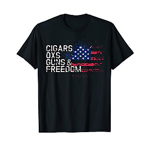 Cigars OXS Guns & Freedom T-Shirt OX T-Shirt