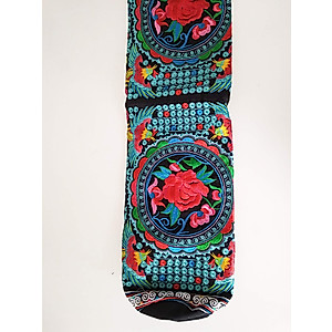 Yoga Mat Handmade Fabric Bag Accessory Blue Carrier Gym Tribal Art Thai Craft 5