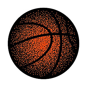 Cool Basketball Pixel Art Black Gift For Boys or Girls PopSockets Swappable PopGrip