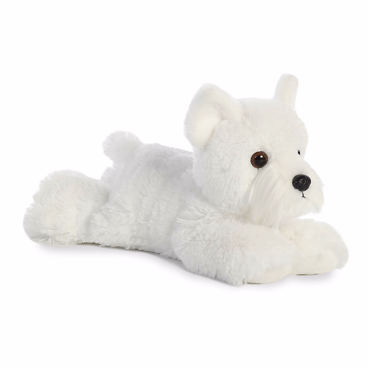 Aurora® Adorable Mini Flopsie™ Windsor Westie™ Stuffed Animal - Playful Ease - Timeless Companions - White 8 Inches