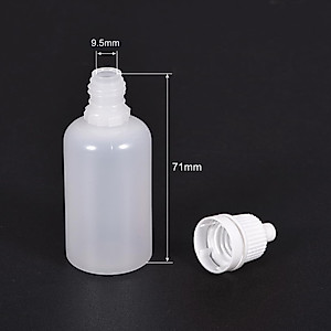 uxcell Plastic Dropper Bottles, 30ml/1 oz Empty Squeezable Dropper Bottle with Cap, White, Pack of 10