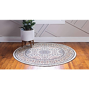 Unique Loom Narenj Collection Classic Traditional Repeating Pattern Green Area Rug (5' 0 x 8' 0)