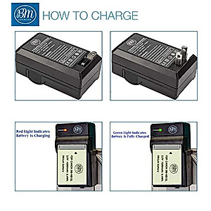 BM Premium NB-13L Battery and Battery Charger for Canon PowerShot SX740 HS, G1 X Mark III, G5 X, G5 X Mark II, G7 X, G7 X Mark II, G7 X Mark III, G9 X, G9 X Mark II, SX620 HS, SX720 HS Digital Cameras