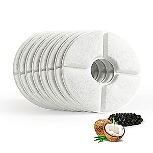 Rarloner Cat Fountain Filters ,8 Pack Pet Water Fountain Replacement Filters, Pet Fountain Filters Suitable for 1.6L Flower Fountains and Most Same Size Cat Fountains